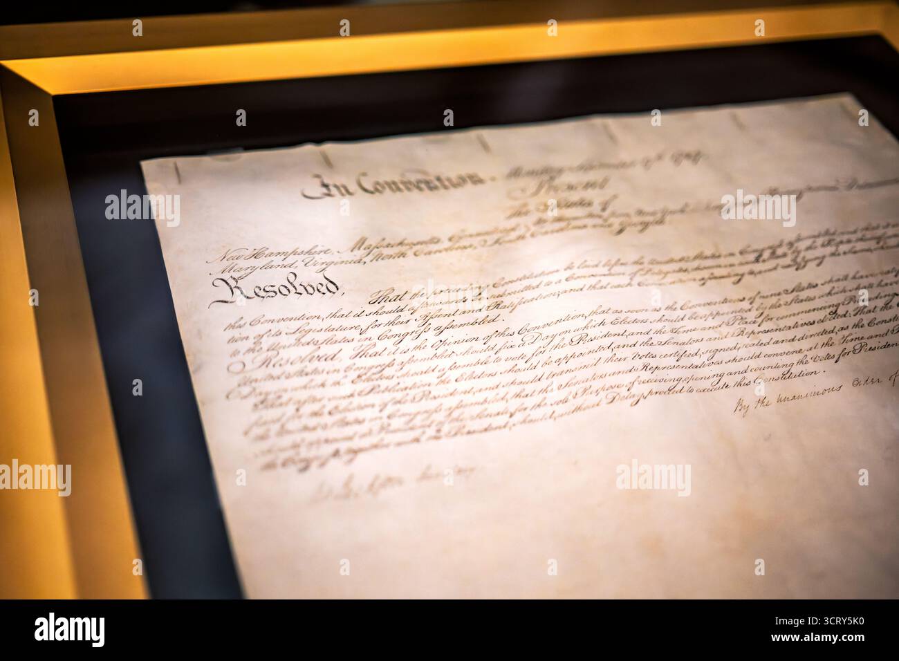 National Archives Fifth Page of Constitution Washington DC ...