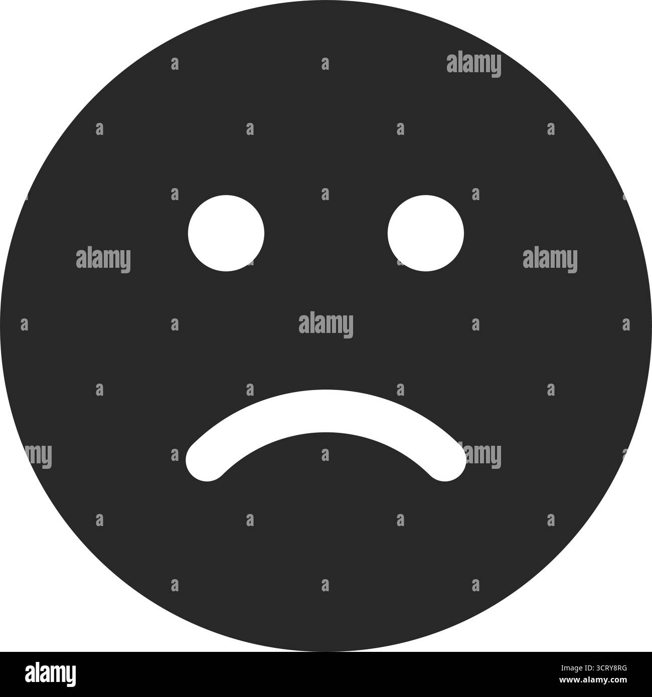 White flat sad face Black and White Stock Photos & Images - Alamy