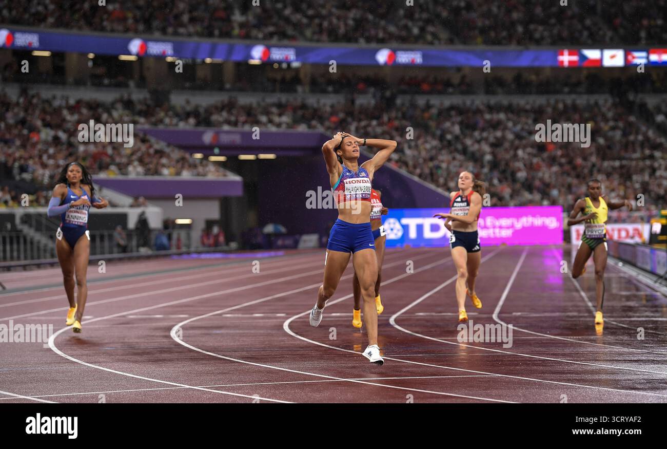 Sydney McLaughlin-Levrone wins the women’s 400m final at the World Athletics Championships Tokyo ...