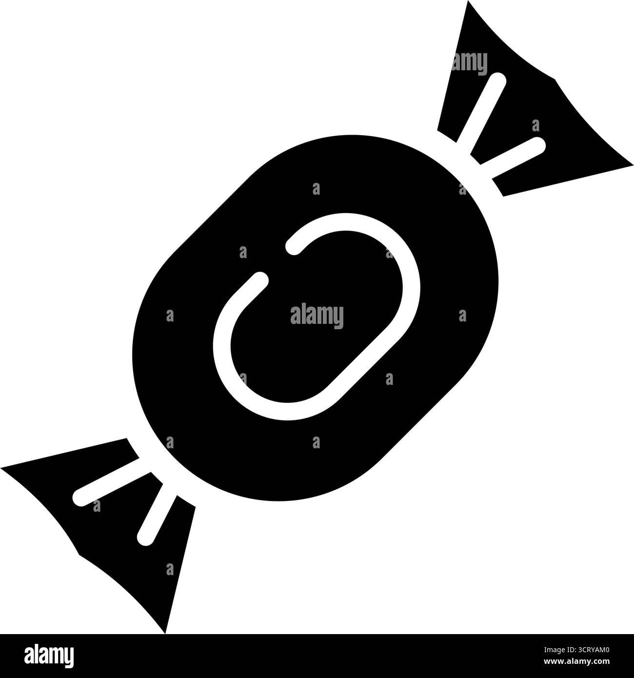 Black silhouette wrapped candy hi-res stock photography and images - Alamy