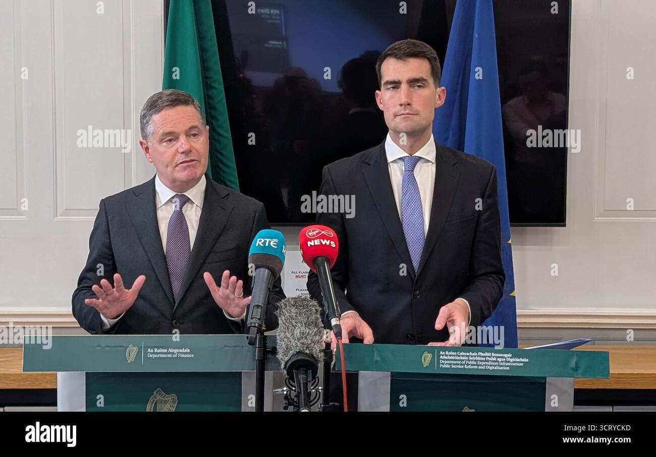 Finance Minister Paschal Donohue and Public Expenditure Minister Jack ...