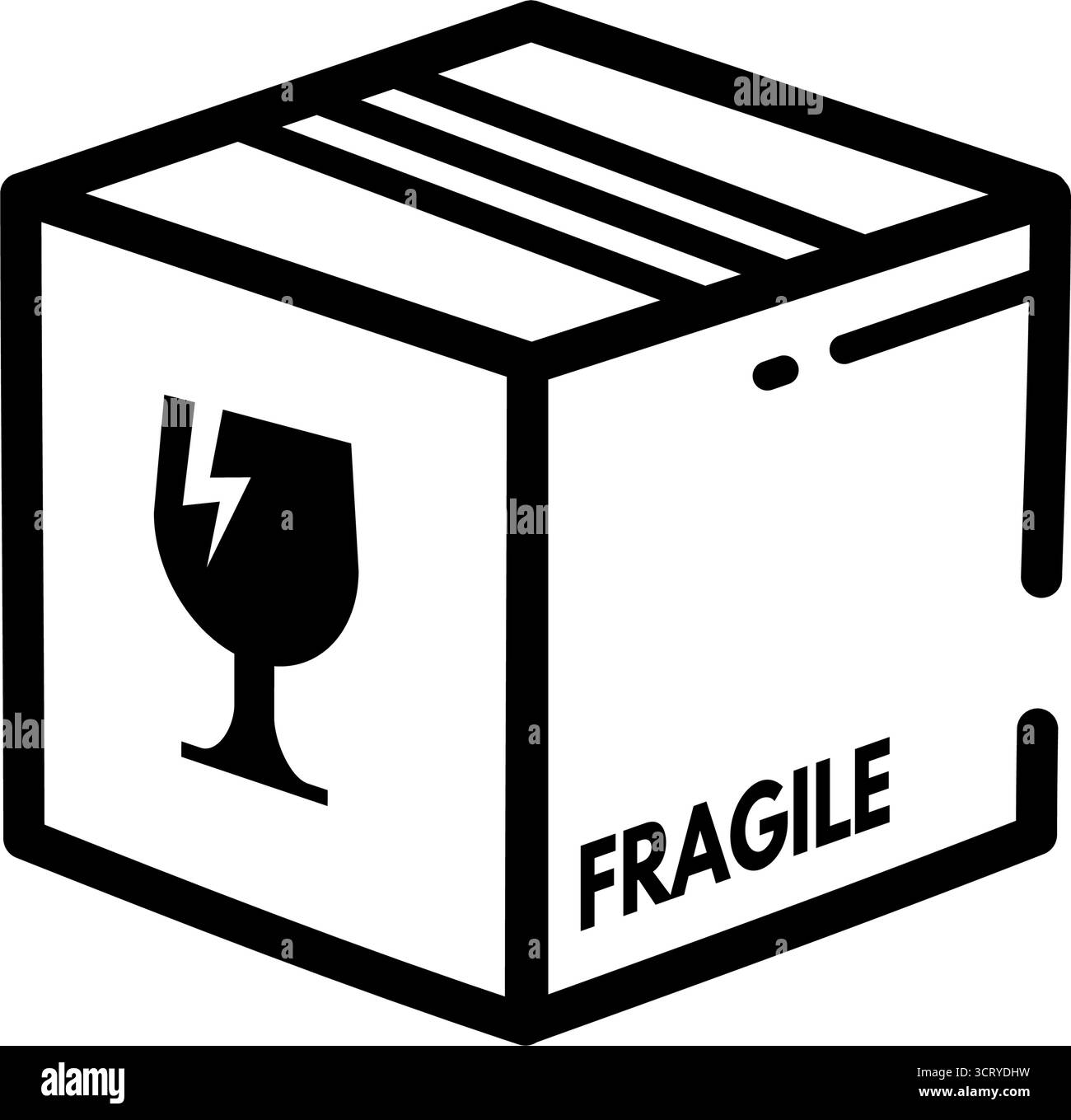 Fragile parcel box - vector icon Stock Vector Image & Art - Alamy