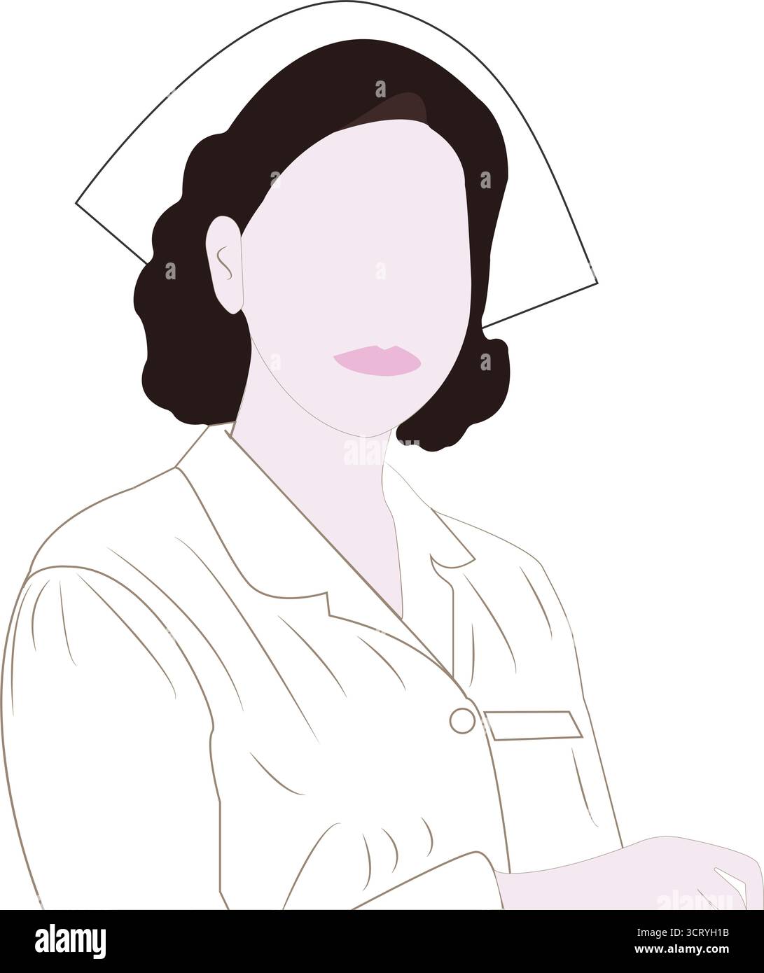 Nurse portrait cap Stock Vector Images - Alamy