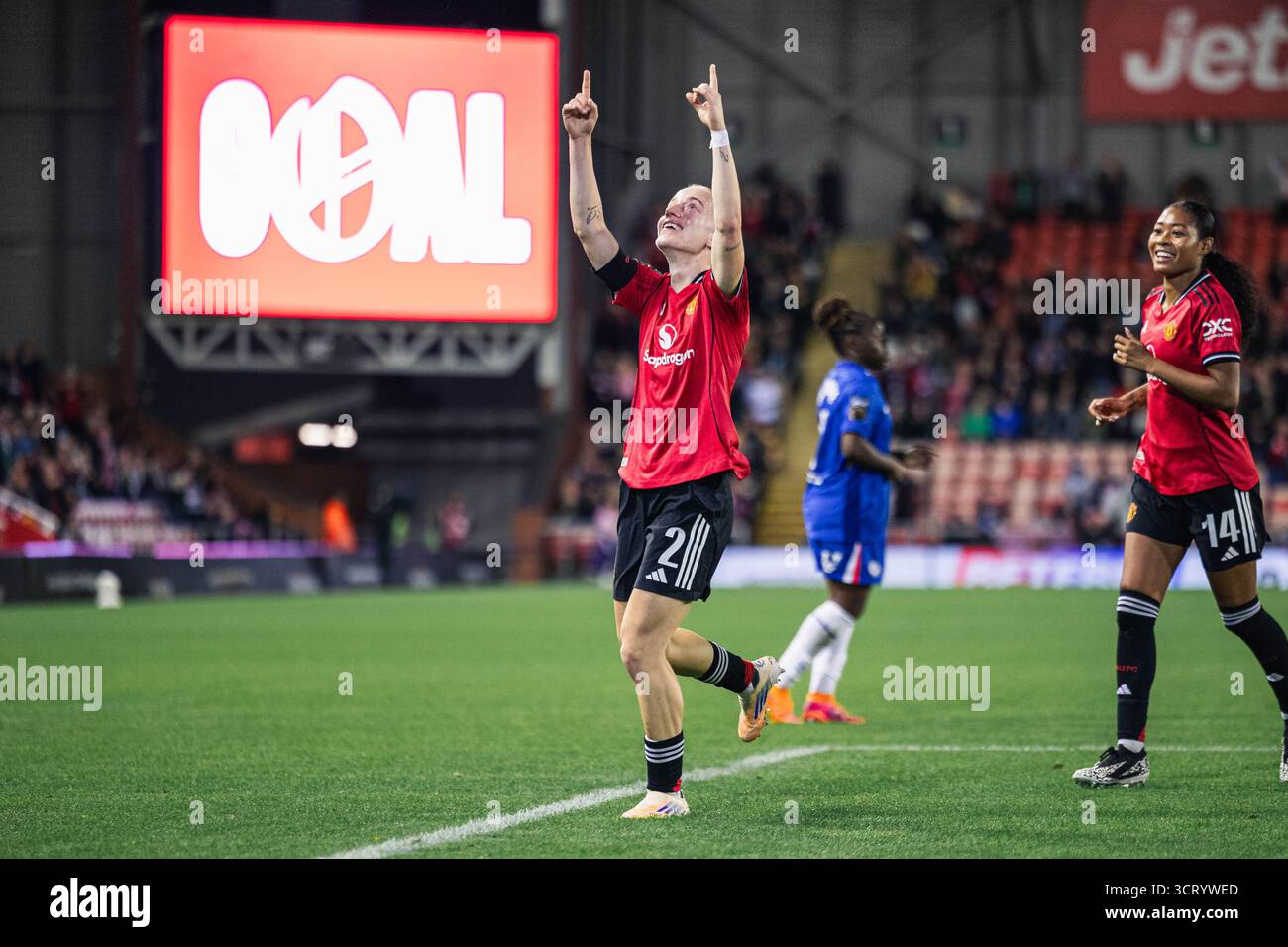 Manchester, UK. 03rd Oct, 2025. Anna Sandberg (2 Manchester United ...