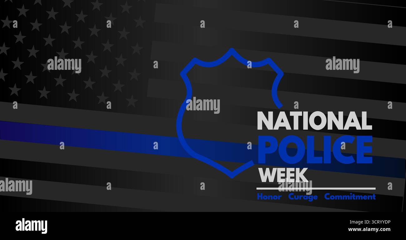 national police week banner - vector illustration Stock Vector Image ...