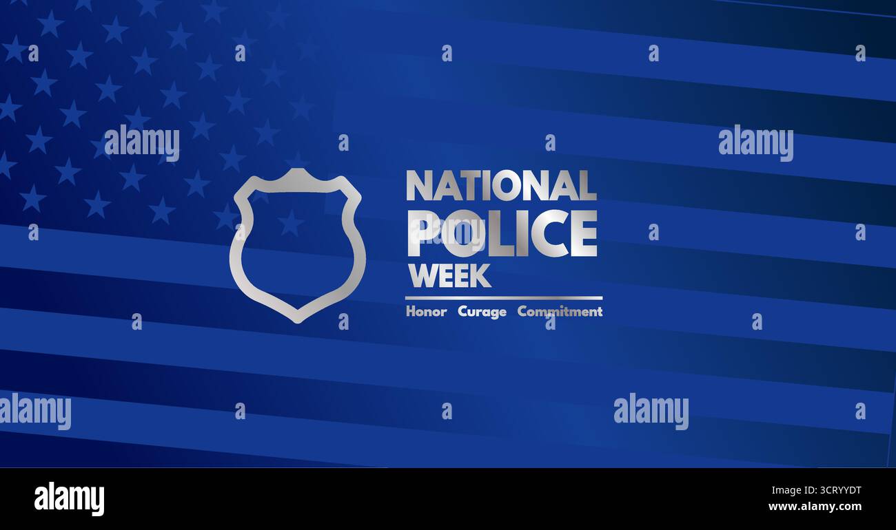 national police week banner - vector illustration Stock Vector Image ...
