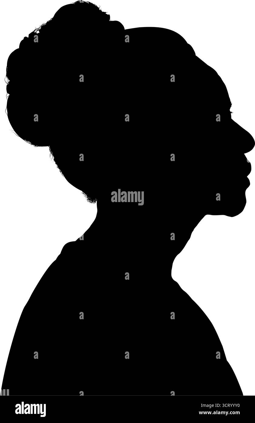 Silhouette woman bun hi-res stock photography and images - Alamy