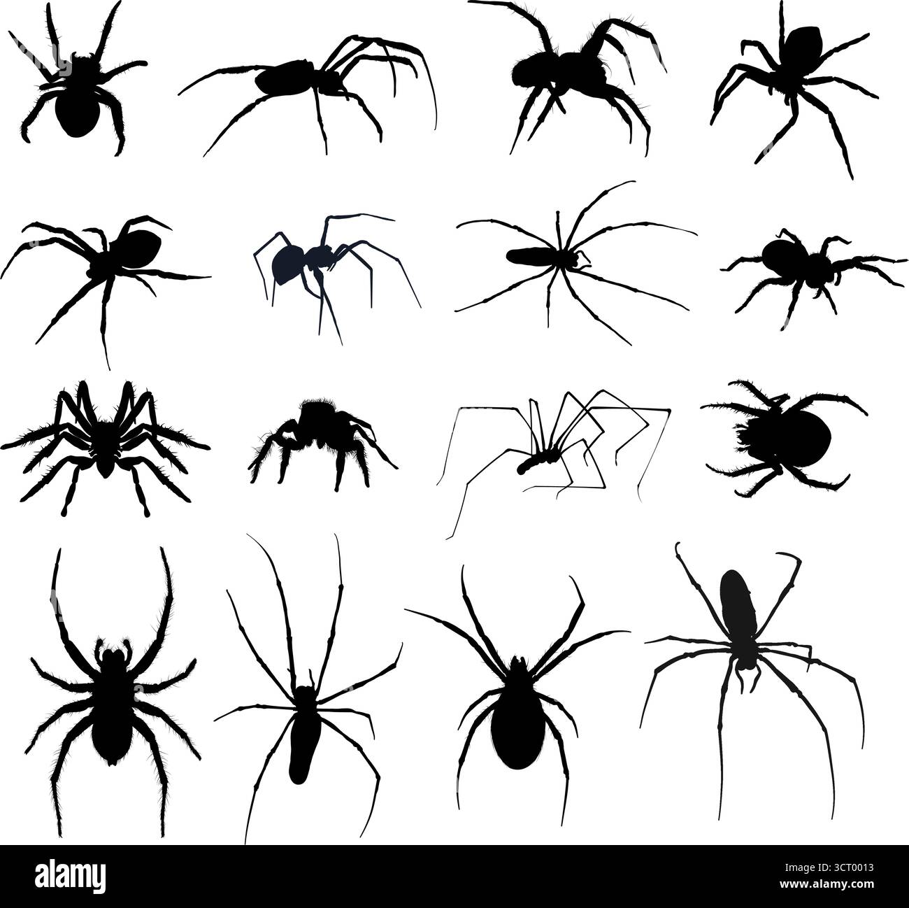 spider silhouette set - vector illustration Stock Vector Image & Art ...