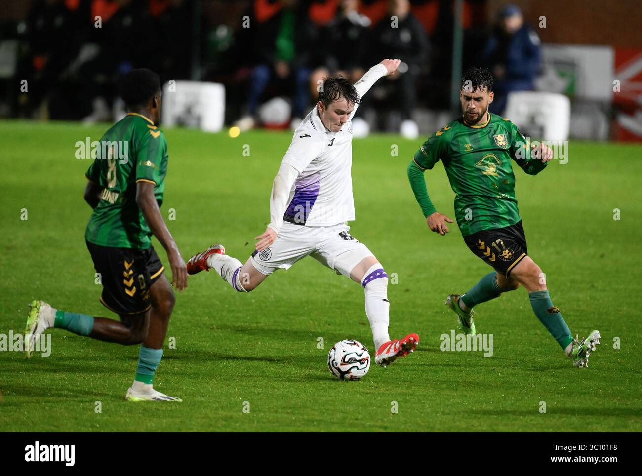 Boussu, Belgium. 03rd Oct, 2025. RSCA Futures' Devon De Corte scoring ...