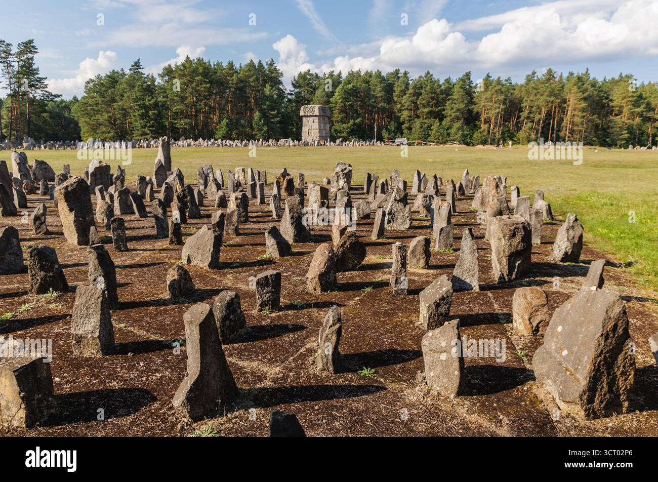 Memorial stones in Treblinka extermination camp, built by Nazi Germany ...