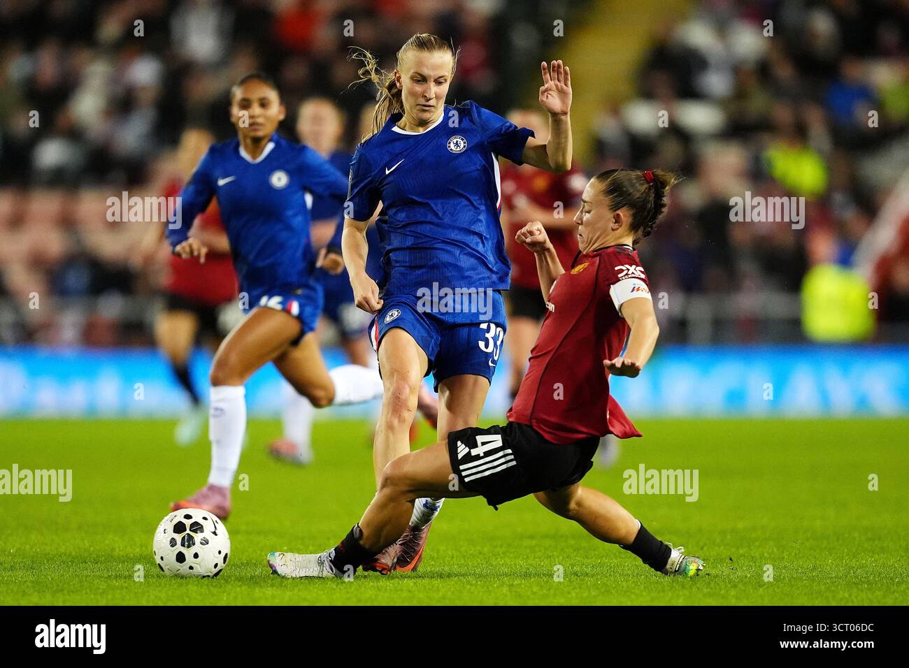 Manchester United's Maya Le Tissier (right) and Chelsea's Aggie Beever ...