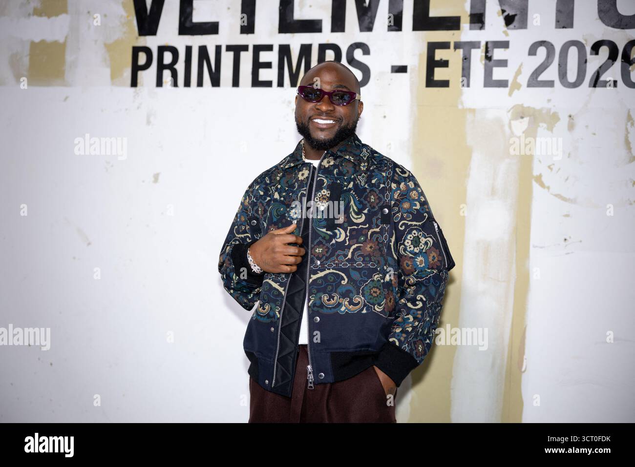Davido attends the Vetements Womenswear Spring/Summer 2026 show as part ...