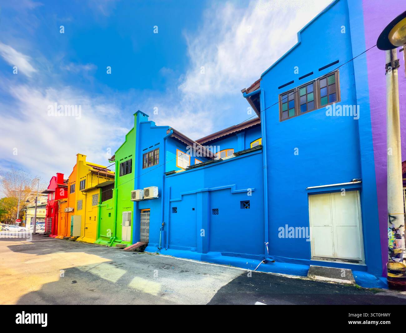 Building red yellow facades smartphone stock photos and images - Alamy