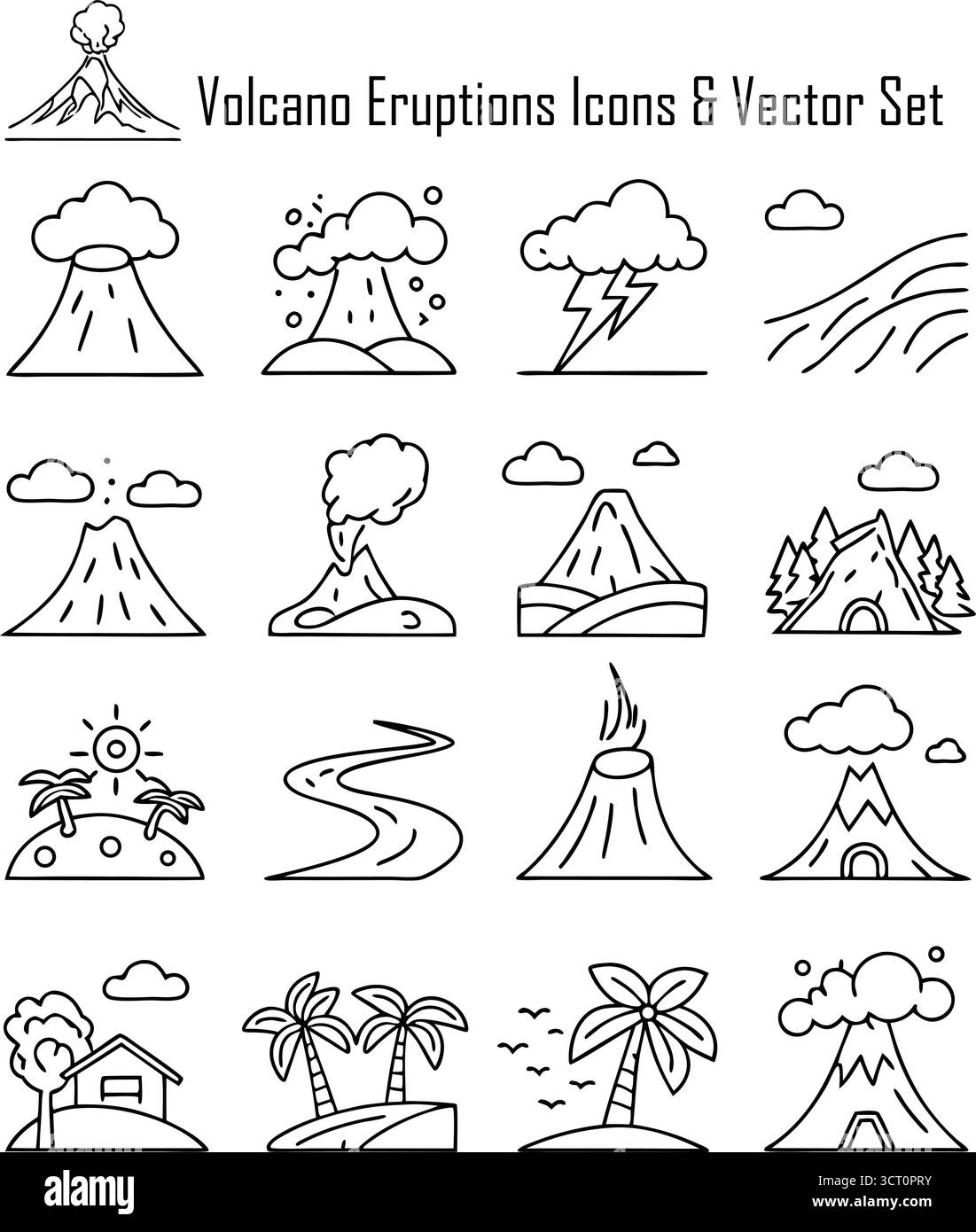 Volcanic rocks Stock Vector Images - Alamy