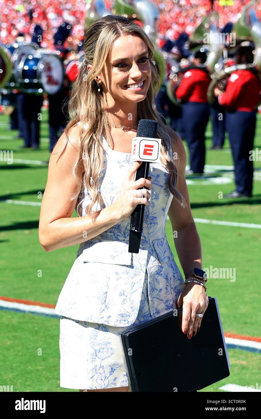 OXFORD, MS - SEPTEMBER 27: ESPN sideline reporter, Molly McGrath ...