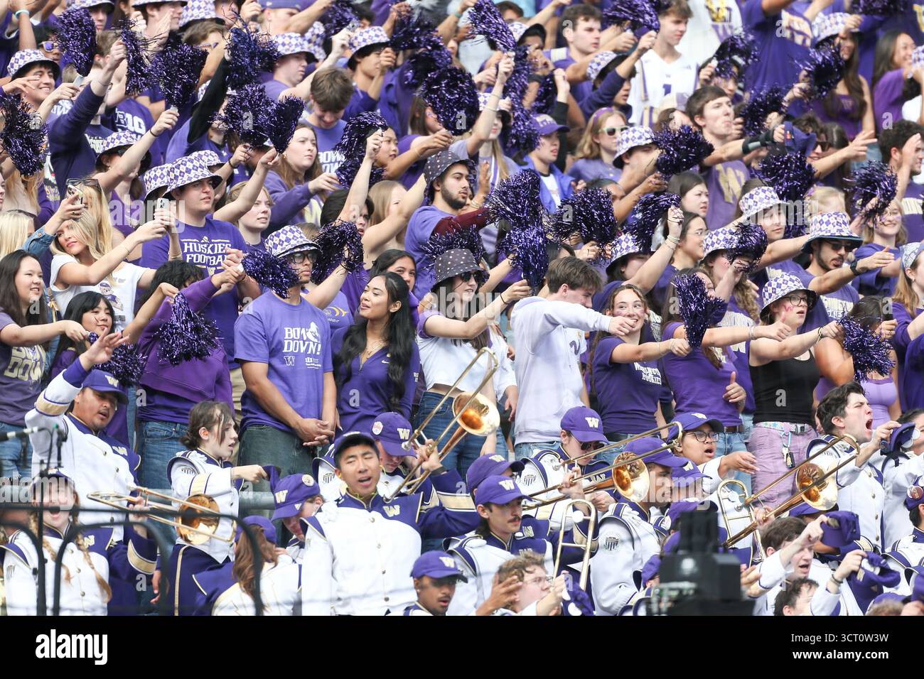 SEATTLE, WA - SEPTEMBER 27: Washington fans cheer during a college ...