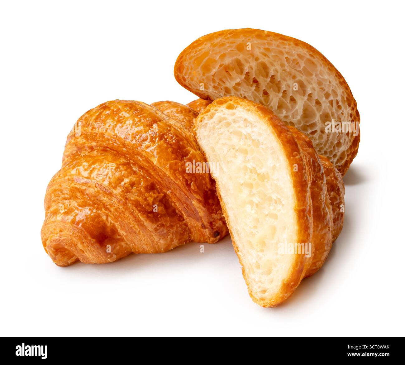 Delicious stack three golden brown Cut Out Stock Images & Pictures - Alamy