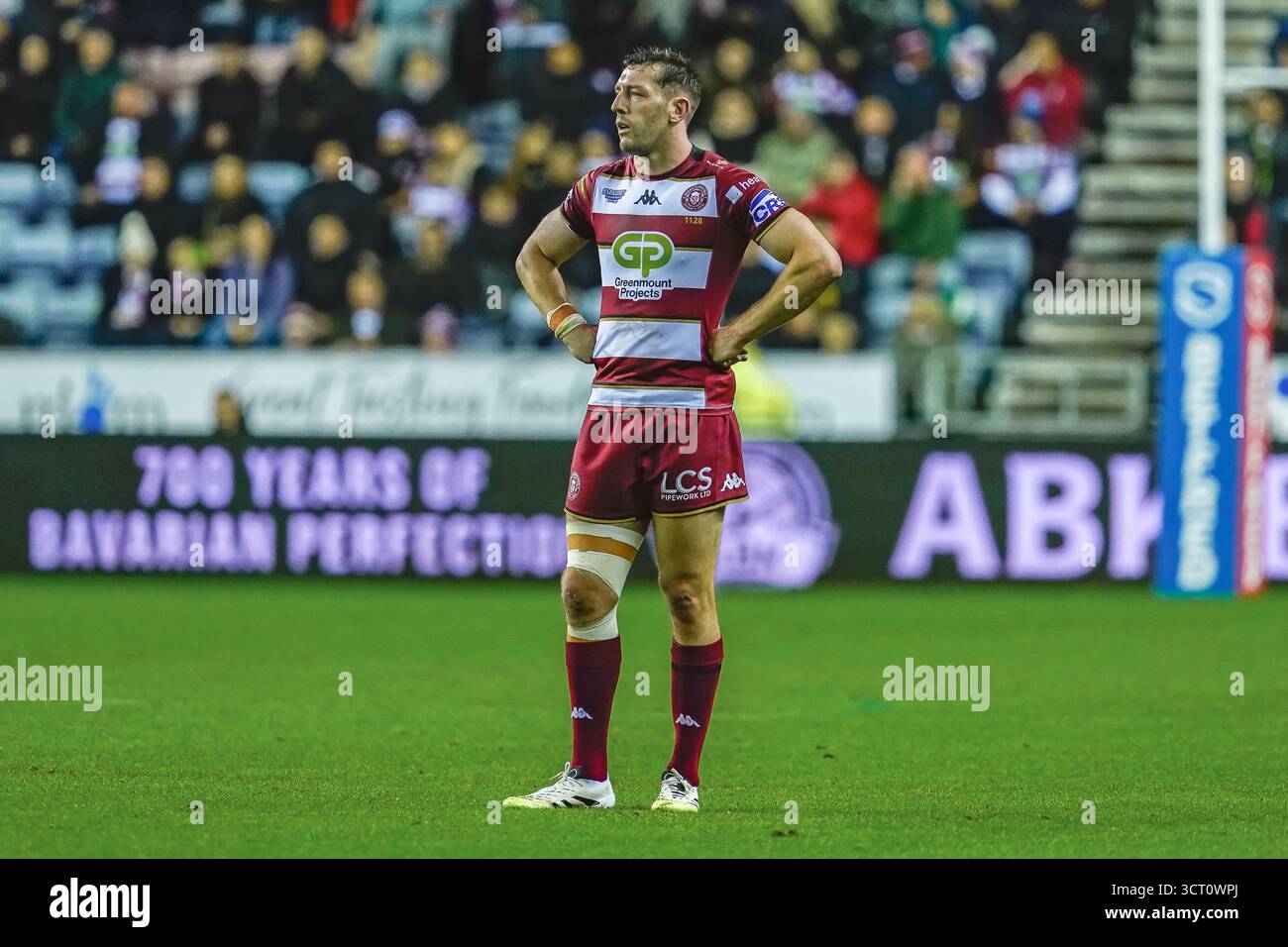 WIGAN, ENGLAND - October 3: Jake Wardle of Wigan Warriors during the ...