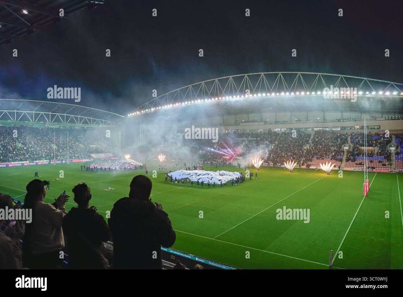 WIGAN, ENGLAND - October 3: General view ahead of kick off. Betfred ...