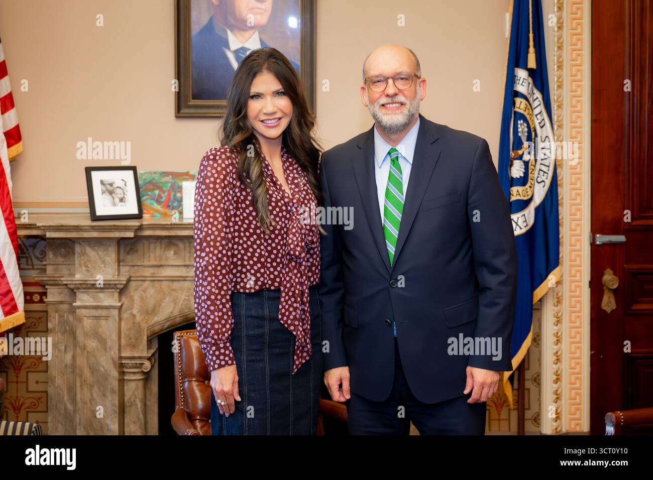 Secretary of Homeland Security Kristi Noem meets with Director of the ...