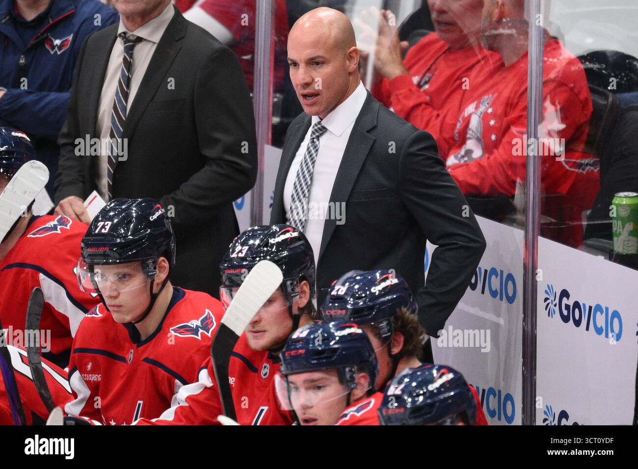 Washington Capitals head coach Spencer Carbery in action during the ...