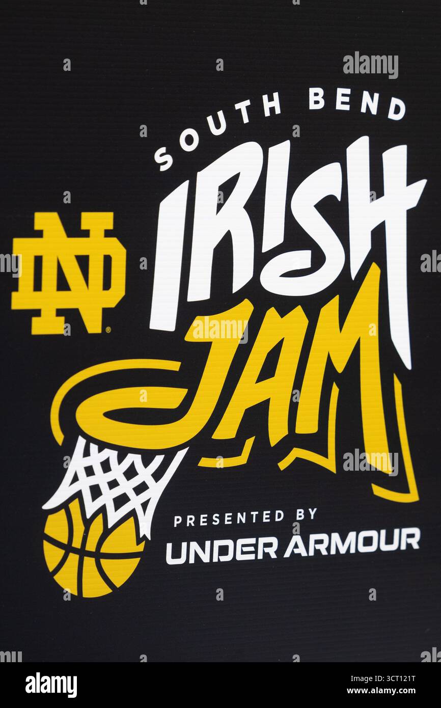 South Bend, Indiana, USA. 03rd Oct, 2025. A general view of logo during ...