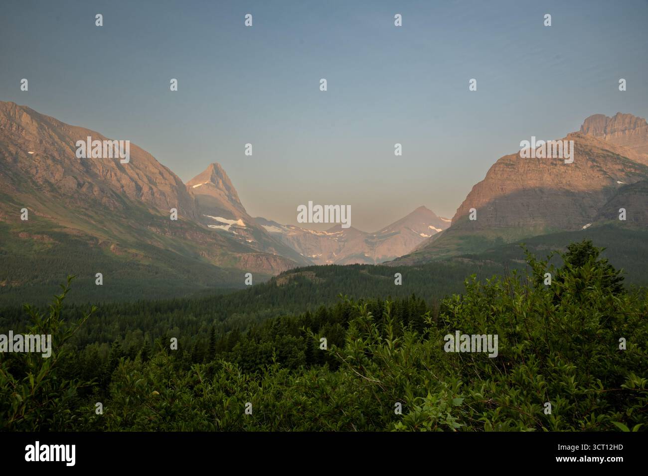 Swiftcurrent Mountain Rises In The Distant Background Over Mount ...