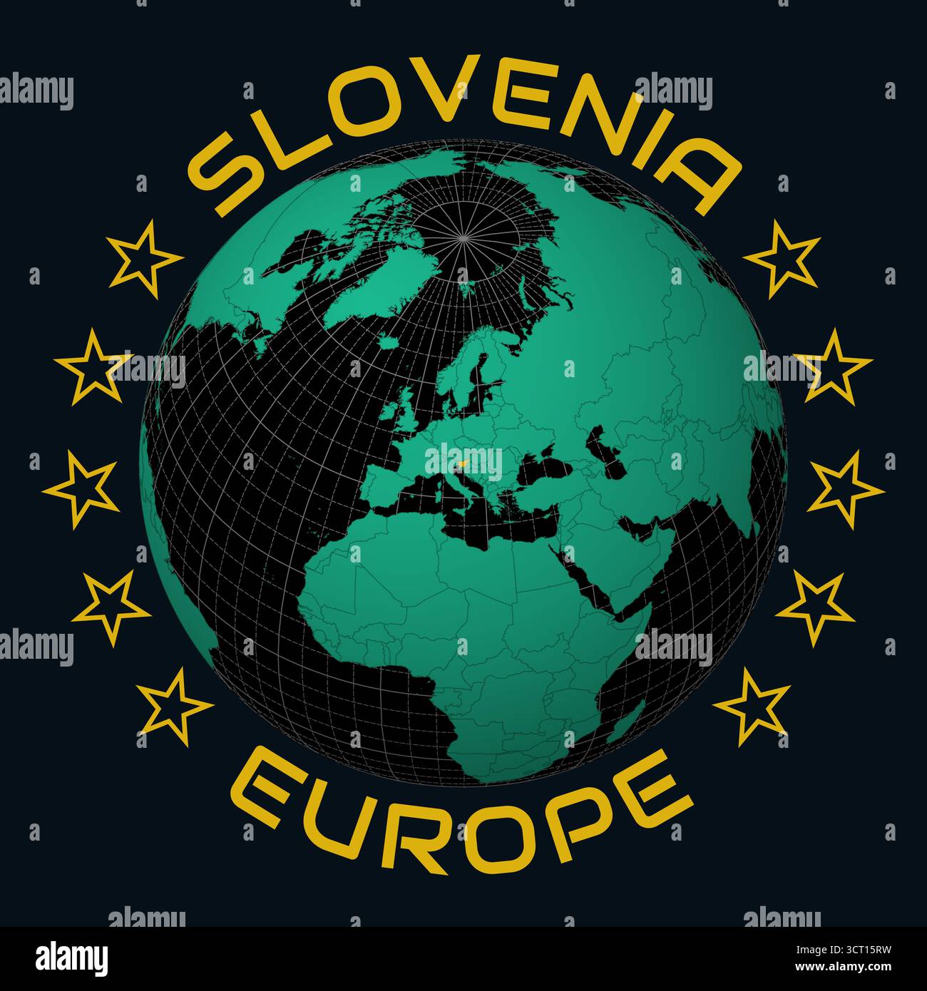 Illustration slovenia on political Stock Vector Images - Alamy