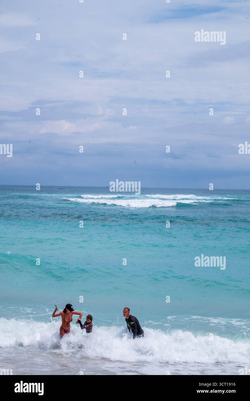 The atmosphere of Pandawa Beach in South Kuta, Bali during the day ...