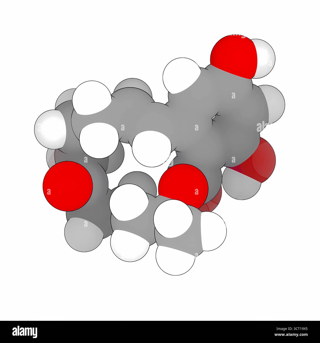 Illustration of zearalenone, a mycotoxin produced by Fusarium fungi ...
