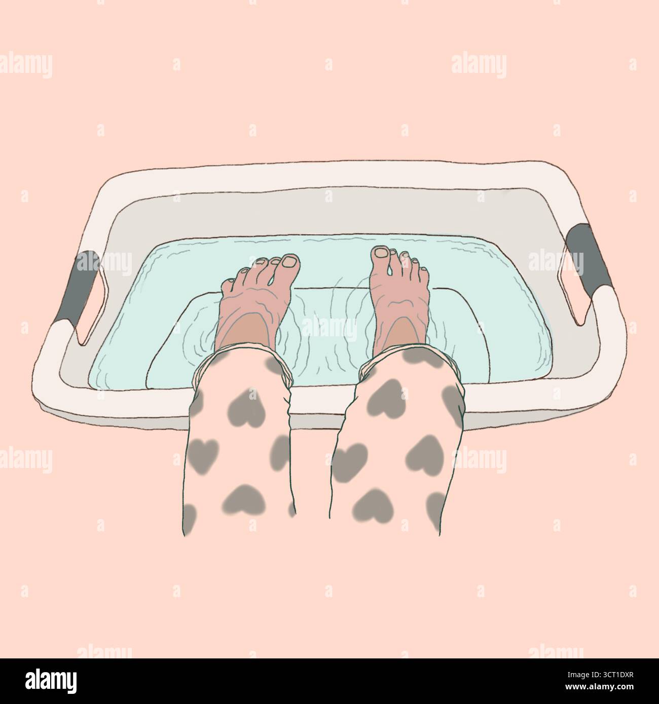 Feet soaking in warm water illustration Stock Vector Image & Art - Alamy