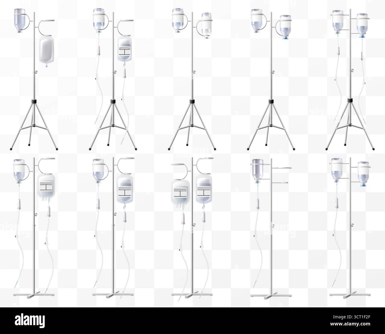 Set hospital iv stands hi-res stock photography and images - Alamy