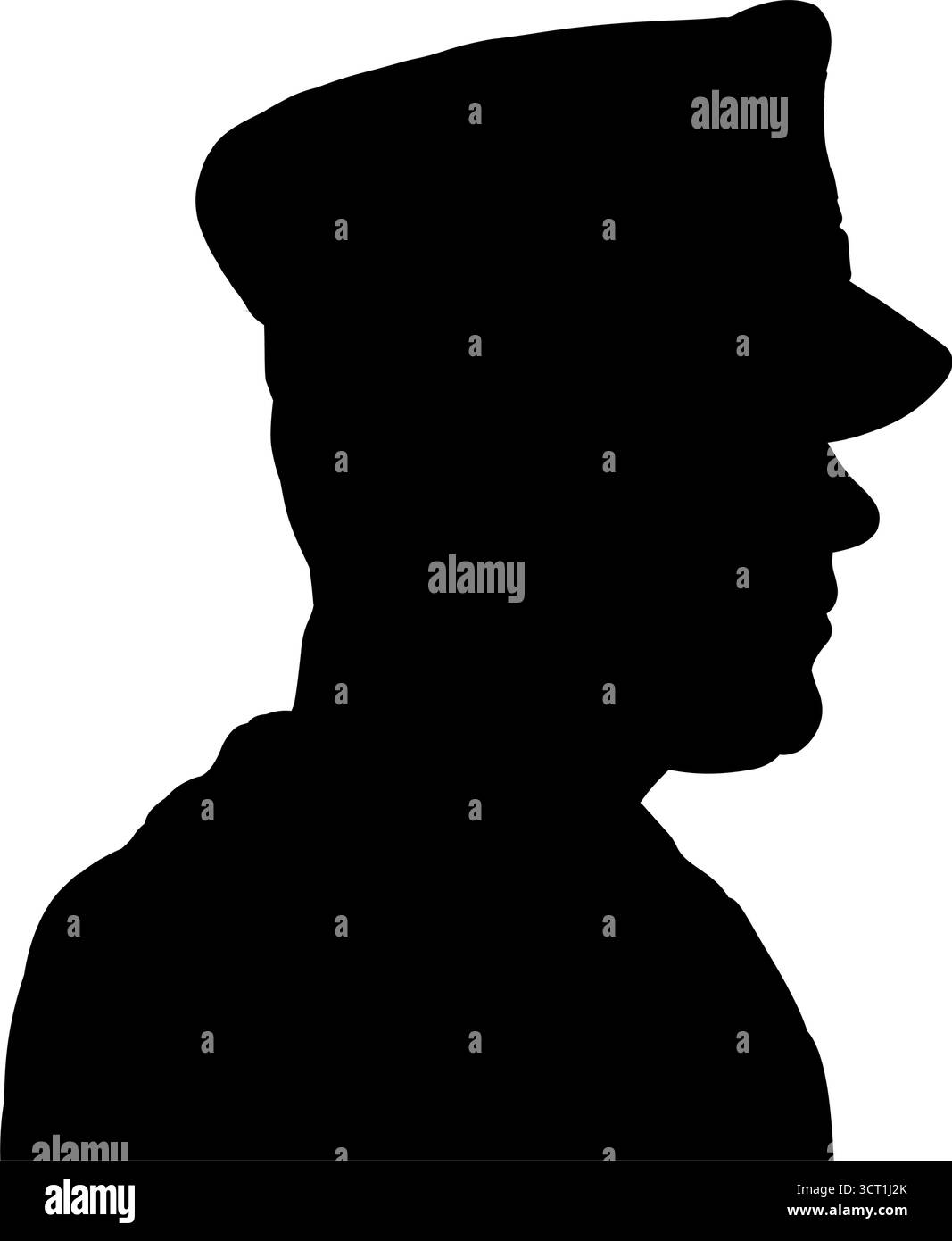 Male officer profile silhouette hi-res stock photography and images - Alamy