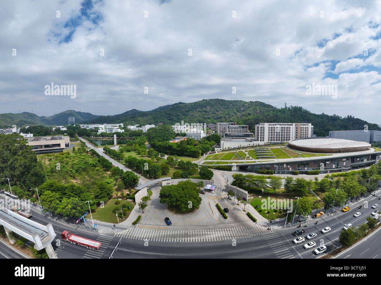 Aerial photography of Shantou University in Jinping District, Shantou ...