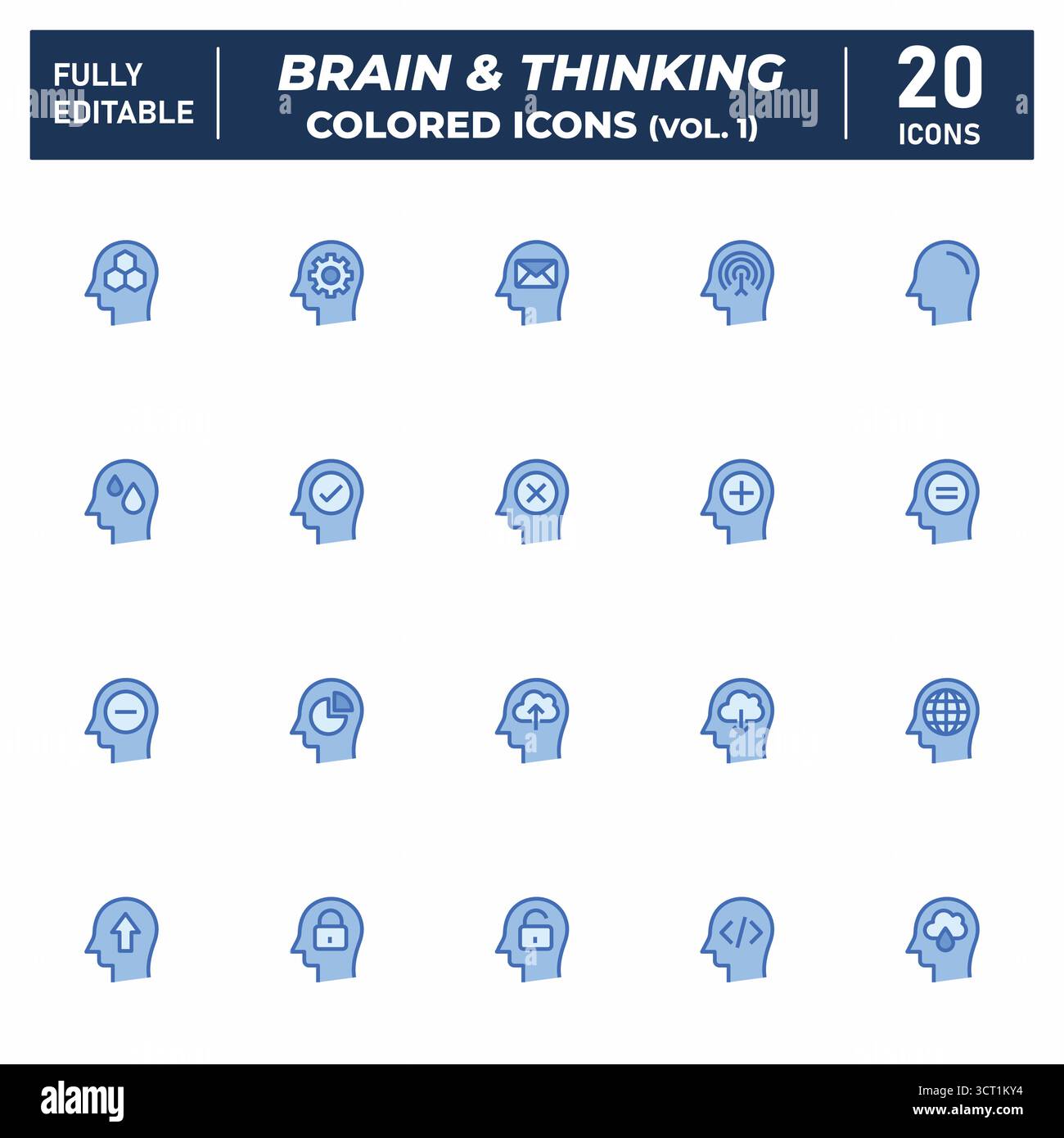 Computer ai brain icon Cut Out Stock Images & Pictures - Alamy