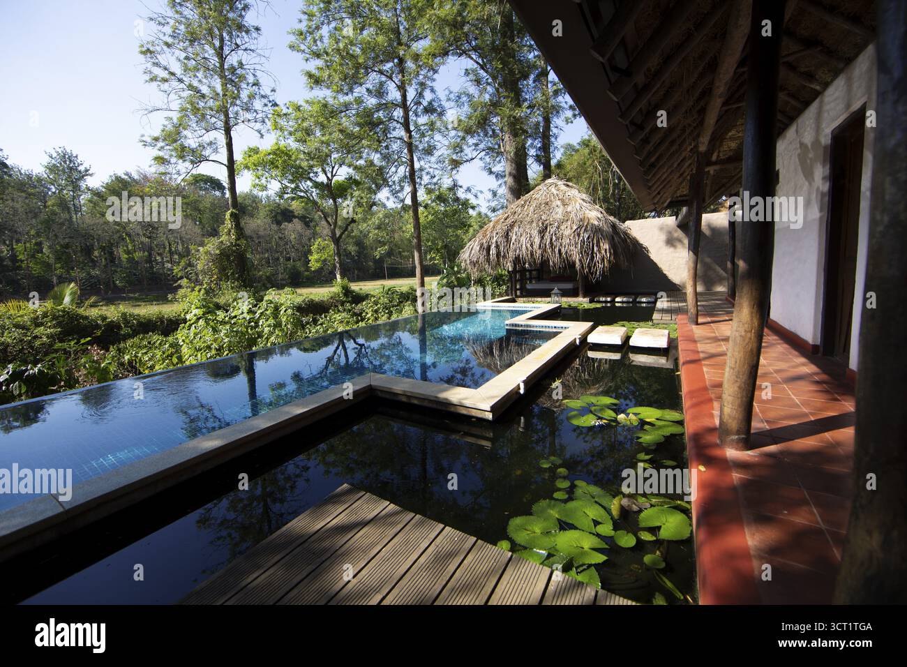 Terrace pool tourist bungalow hi-res stock photography and images - Alamy
