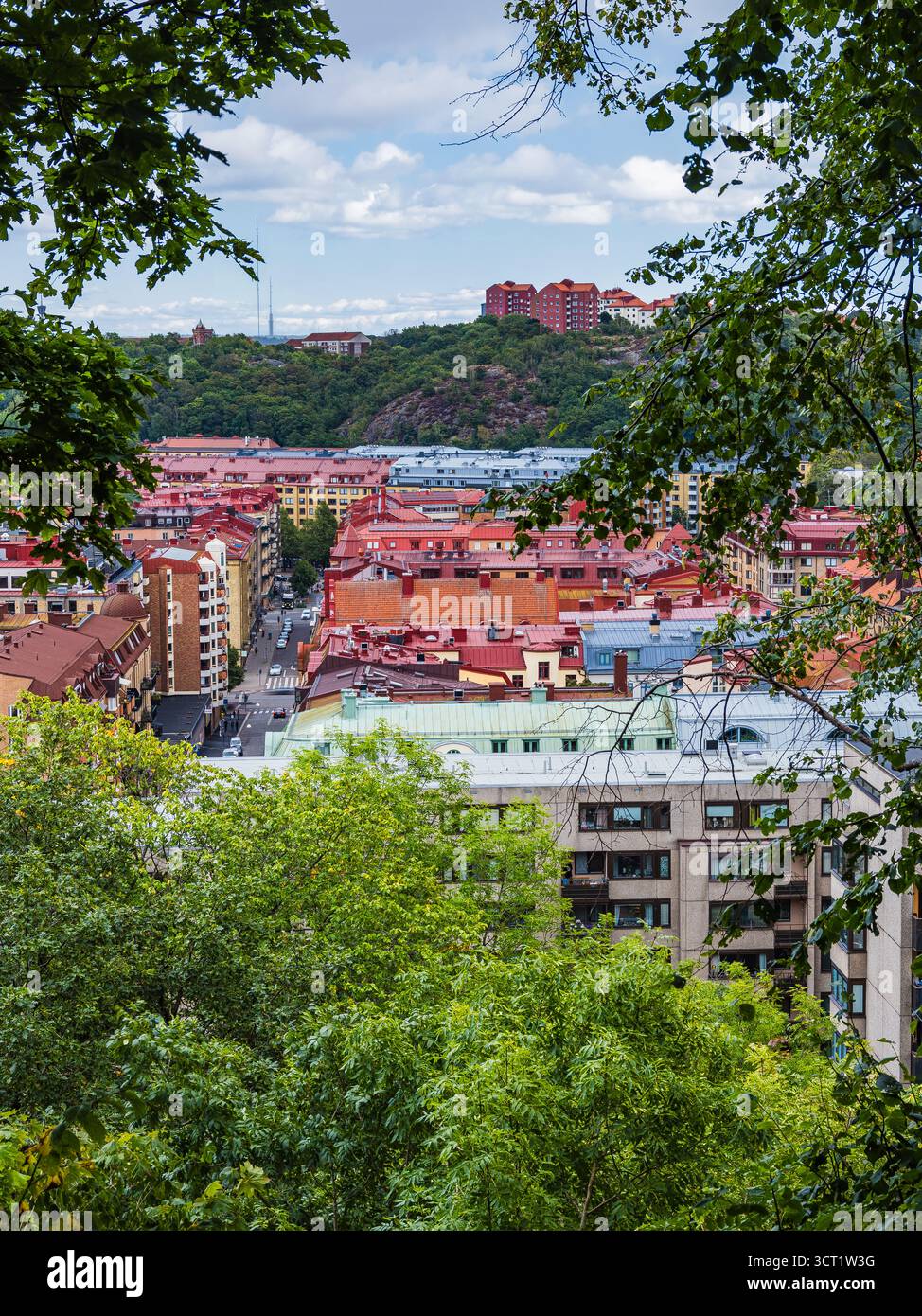 Downtown Gothenburg showcases vibrant buildings with red roofs nestled ...