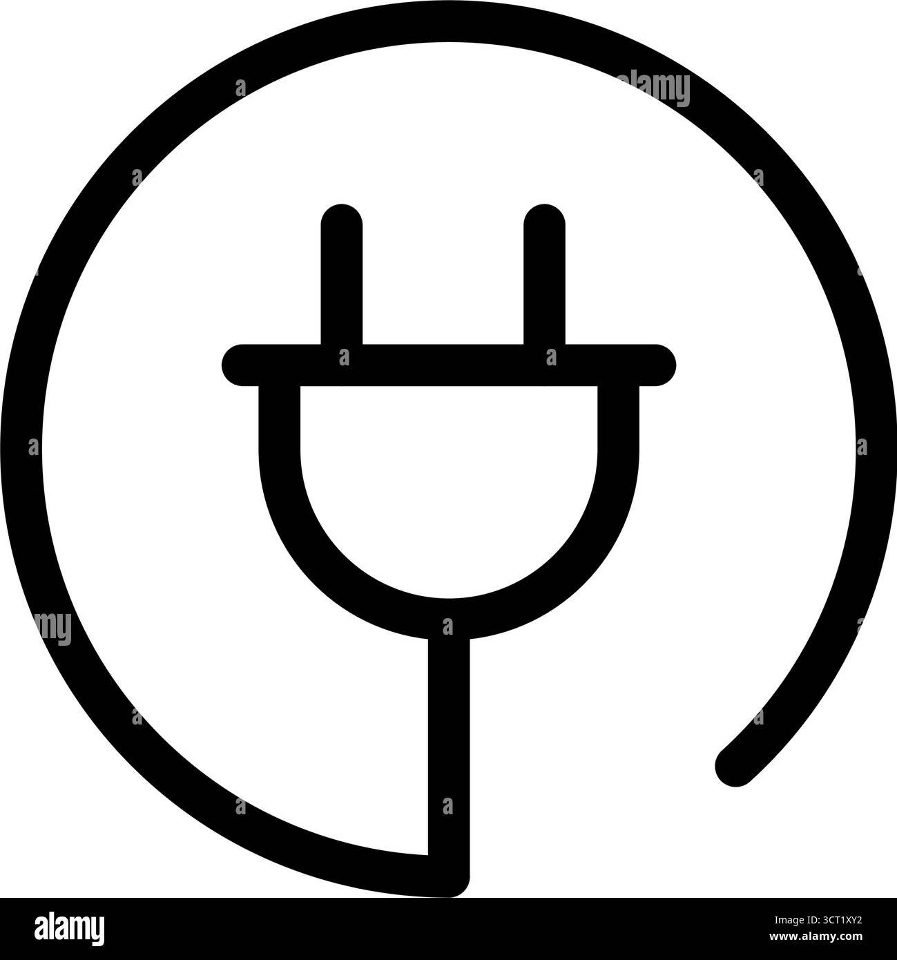 Electric cable electrical outlet Black and White Stock Photos & Images ...