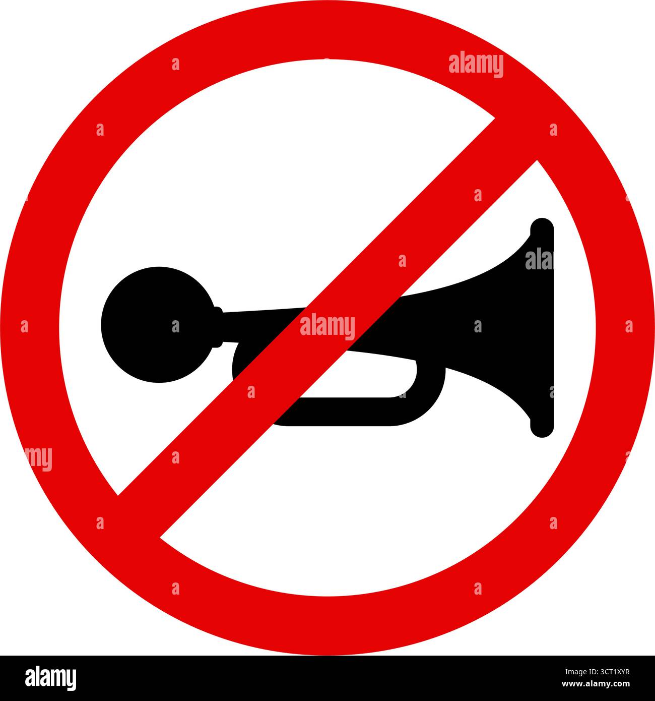 No horn honking Stock Vector Images - Alamy
