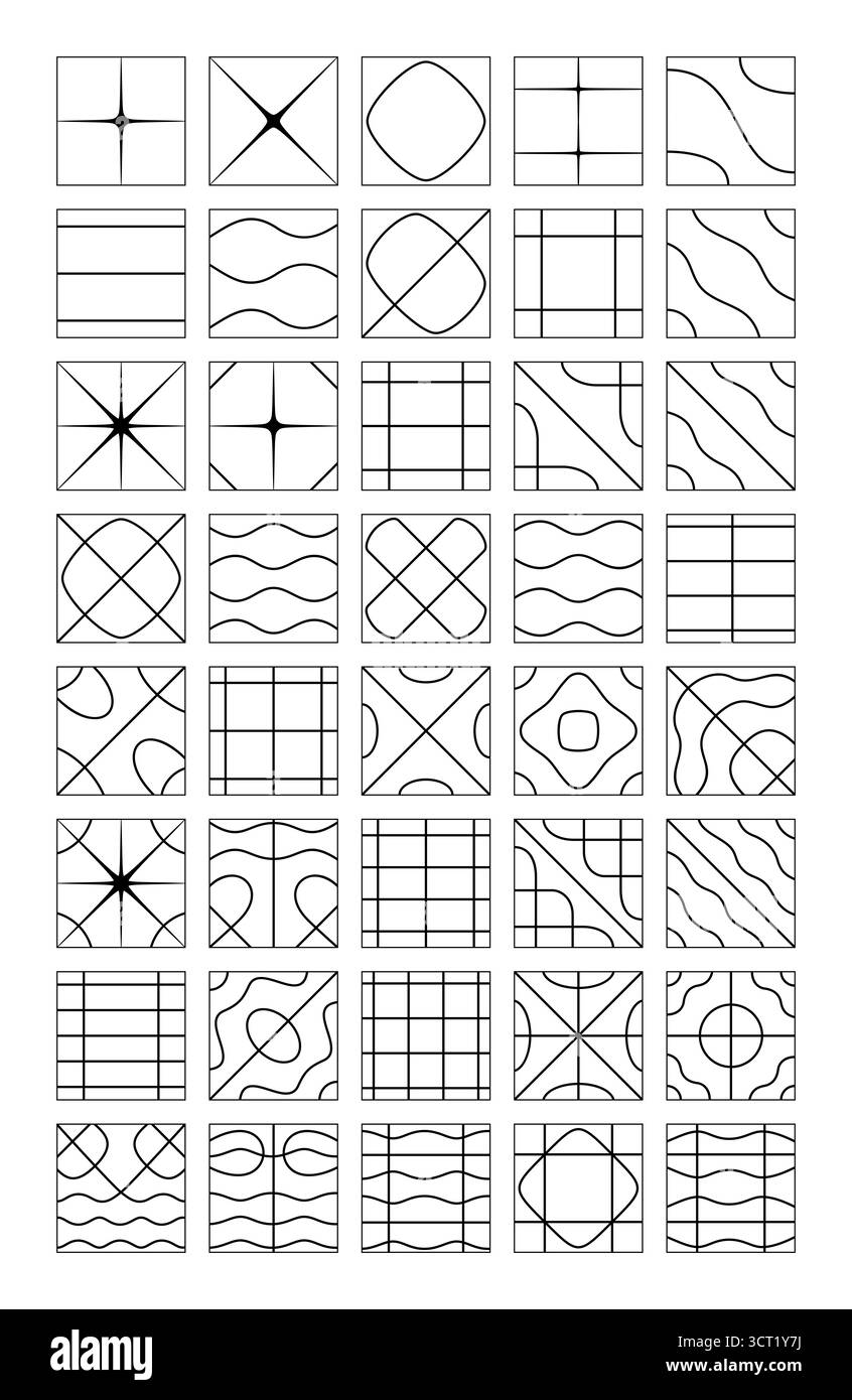 Grid of figures Black and White Stock Photos & Images - Alamy