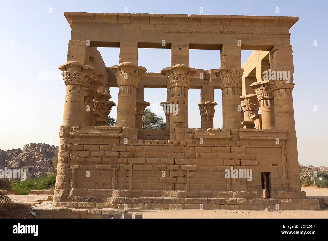 Buildings and columns of ancient Egyptian megaliths. Ancient ruins of ...