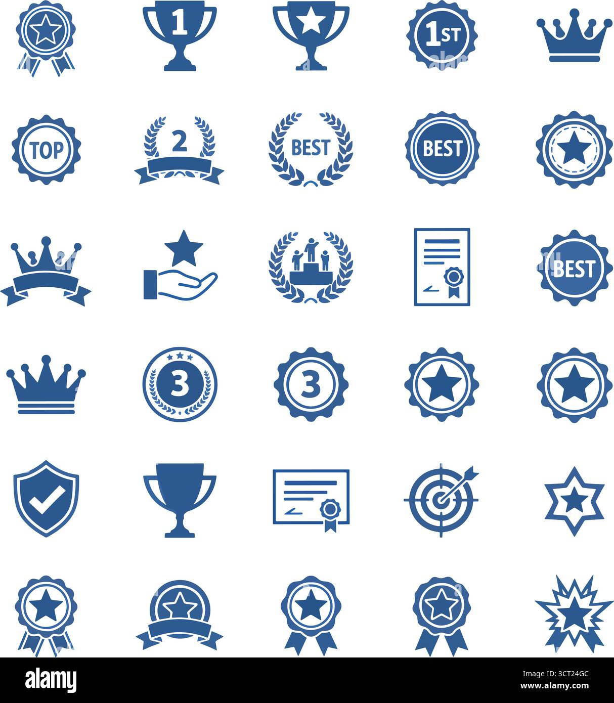 Award icons circle set Stock Vector Images - Alamy