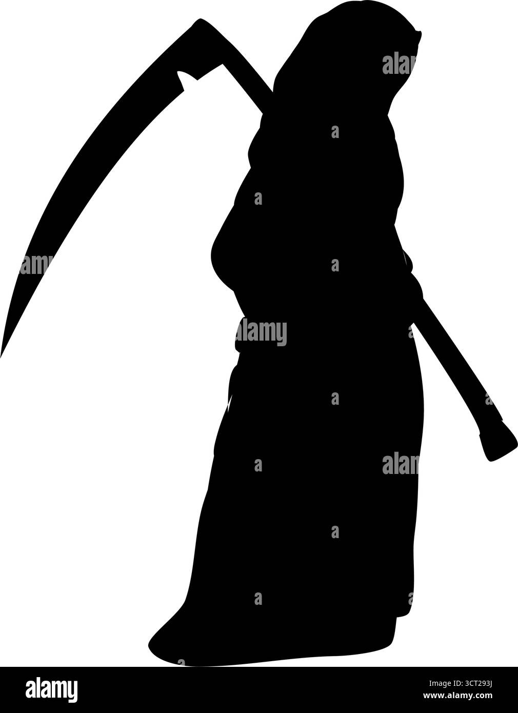 Silhouette death character scythe Stock Vector Images - Alamy