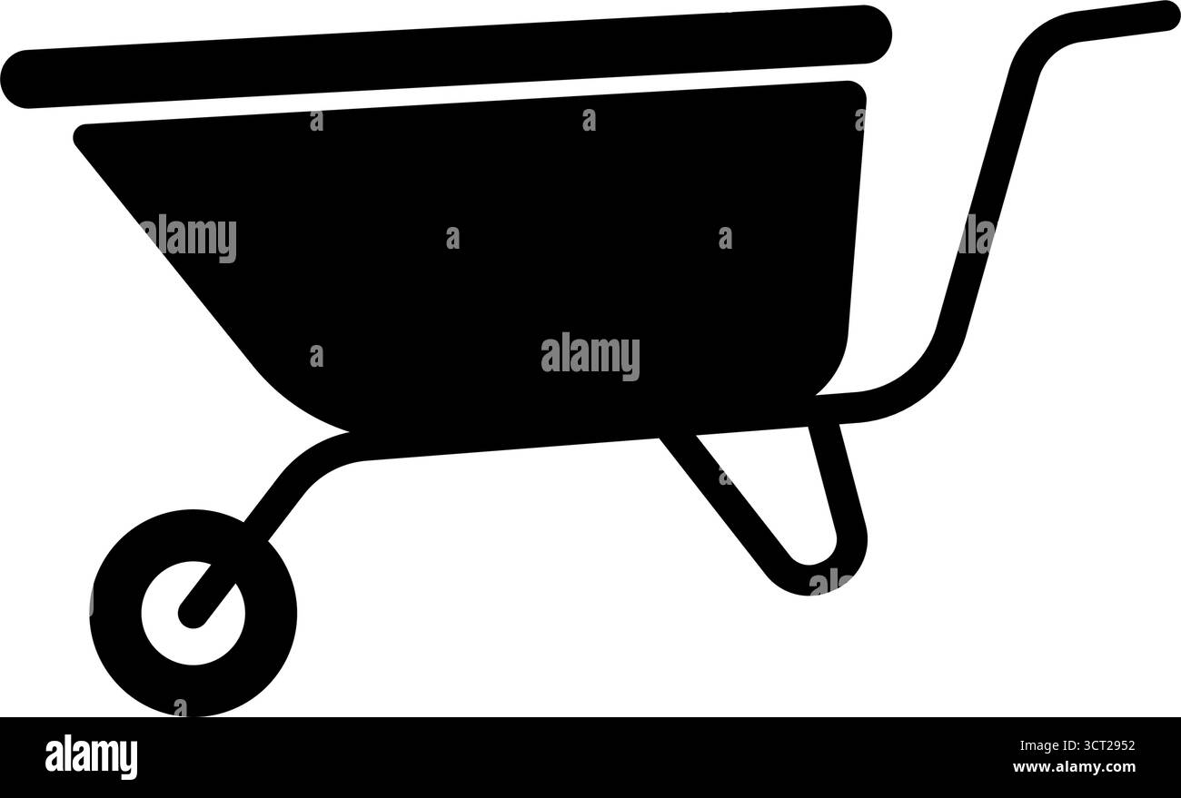 Garden cart line icon Cut Out Stock Images & Pictures - Alamy