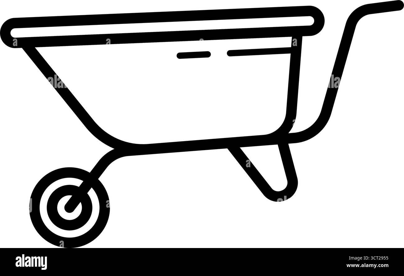 Garden cart line icon Cut Out Stock Images & Pictures - Alamy