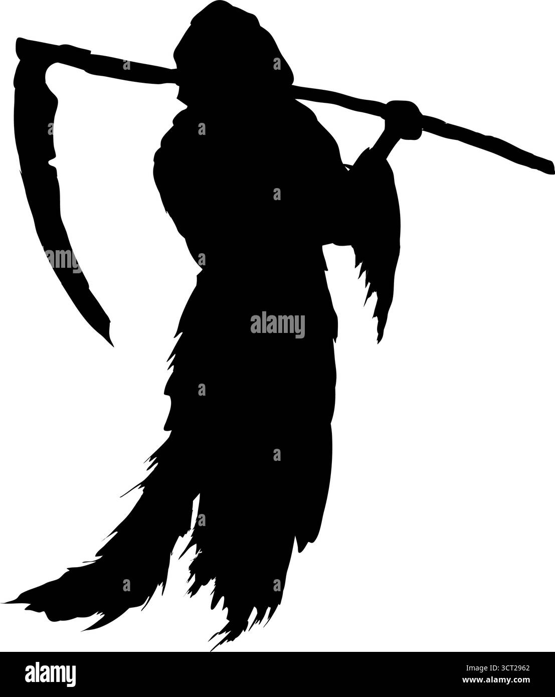 Scythe silhouette hi-res stock photography and images - Alamy