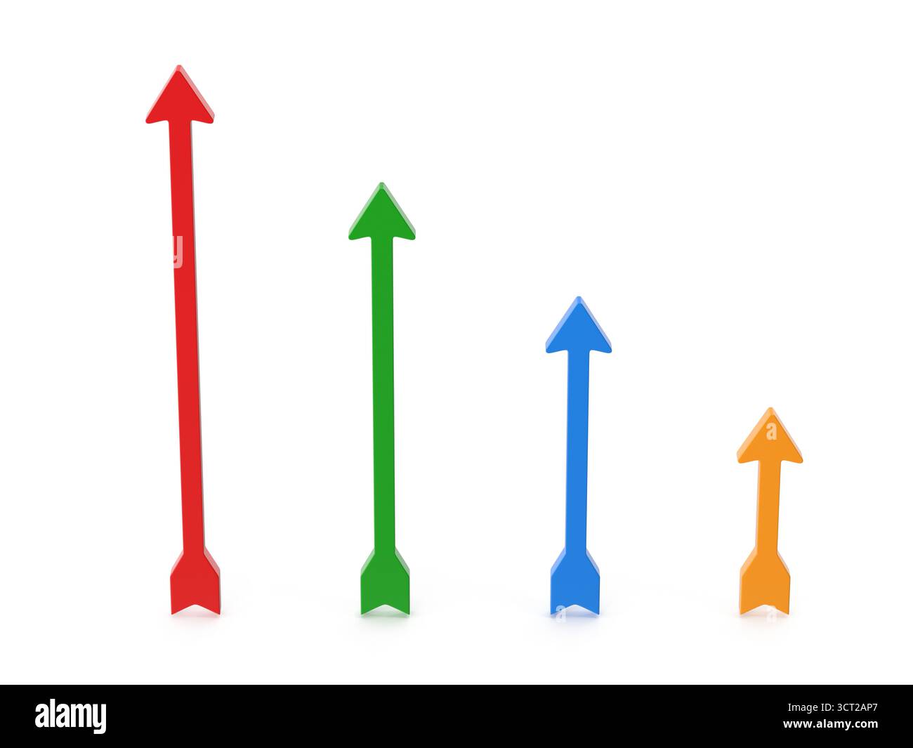 Arrows indicating growth and decline a colorful visual representation ...