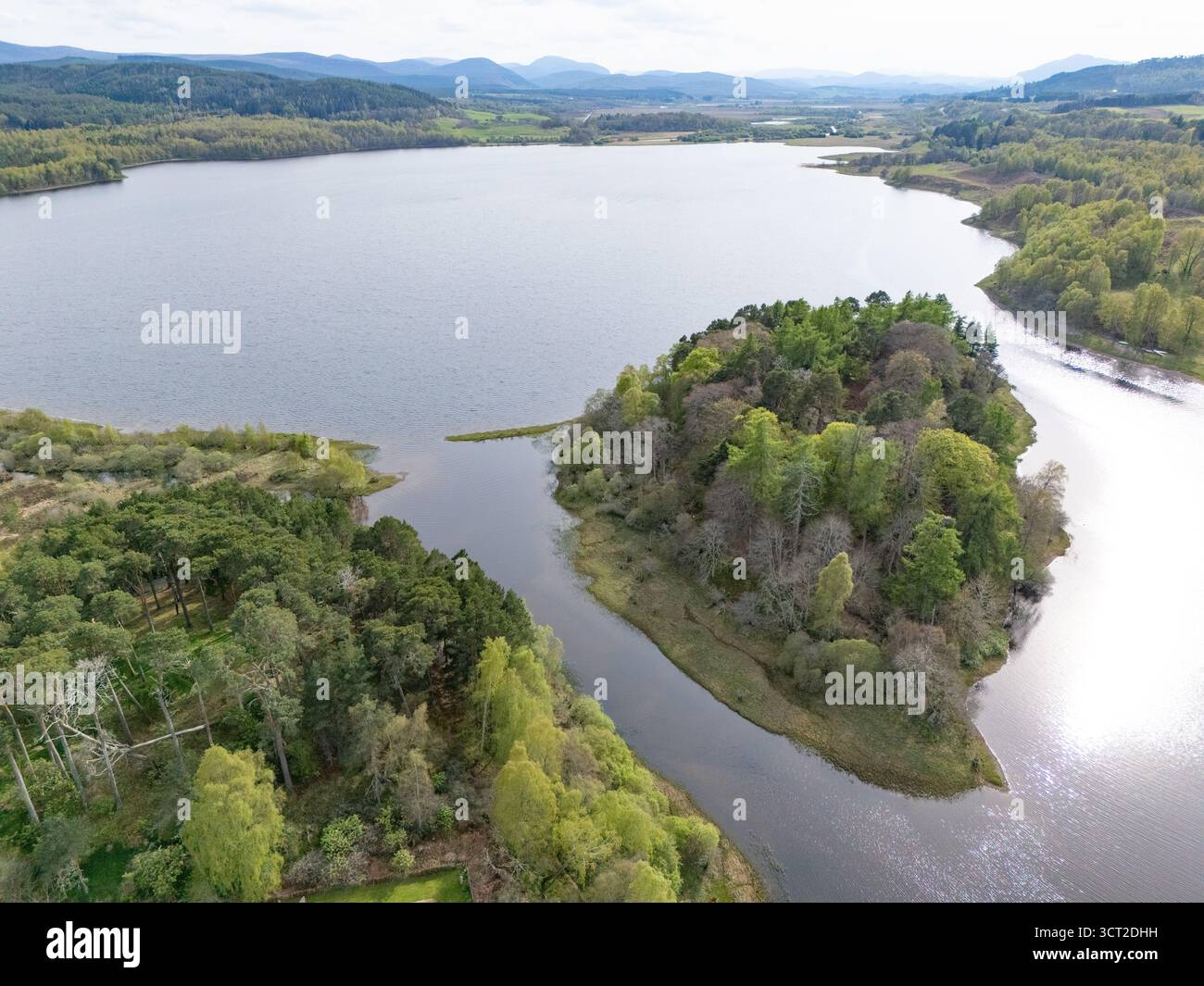 Loch Insh Near Kincraig Bridge Cairngorms national Park Scotland Stock ...