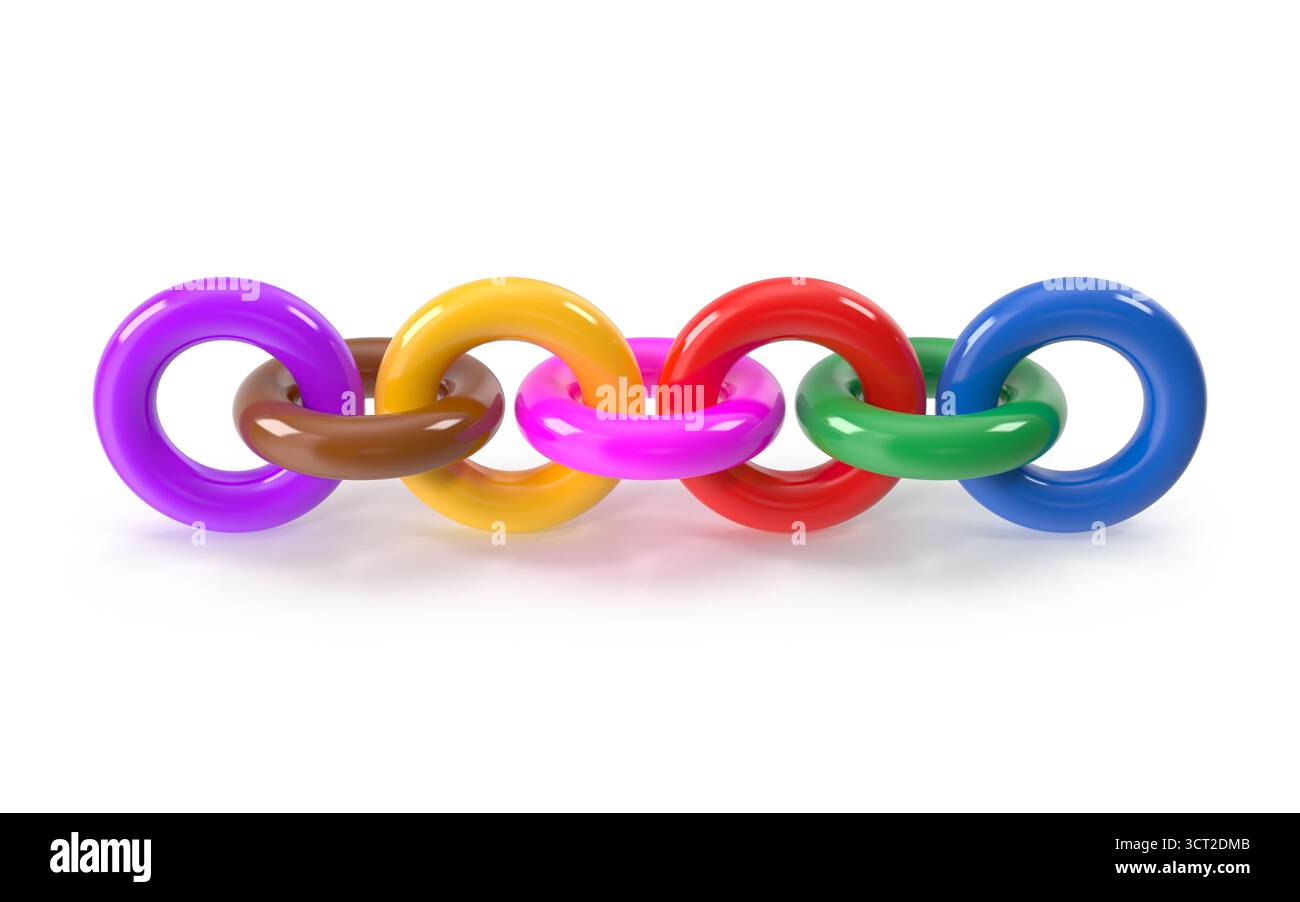 Interconnected rings symbol unity hi-res stock photography and images ...