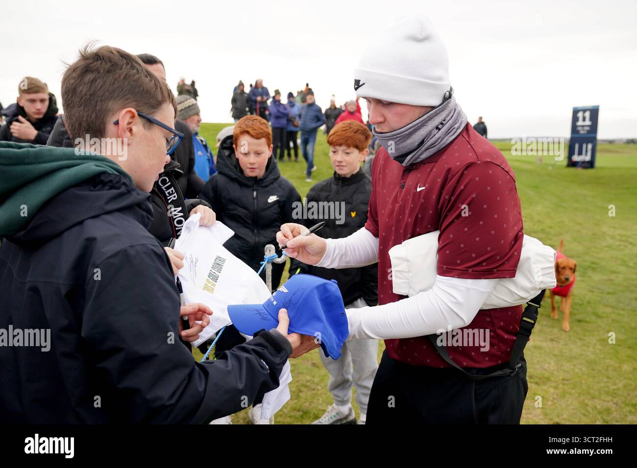 Robert McIntyre signs autographs for spectators on day three of the ...